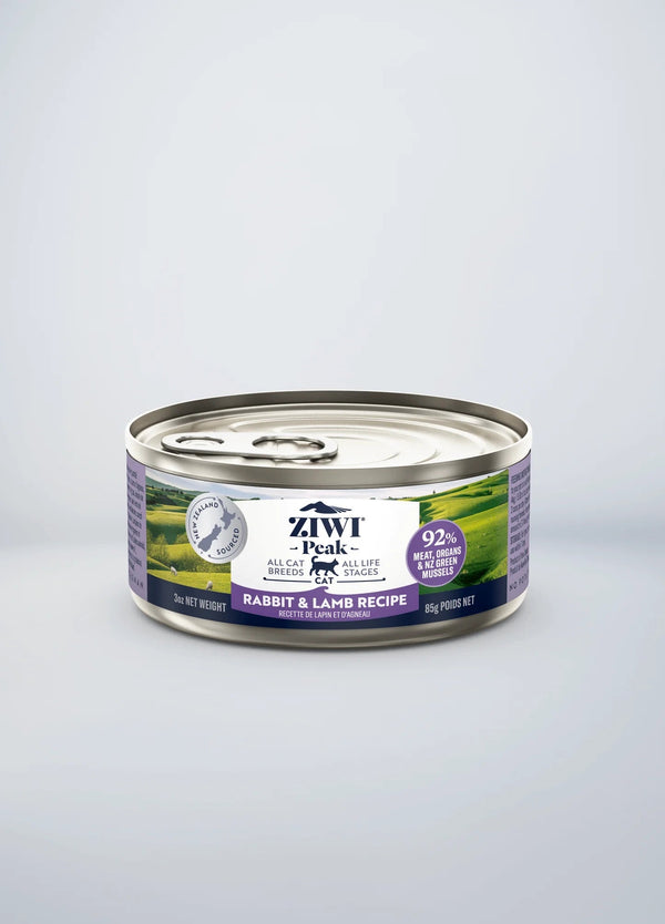 ZIWI Peak Canned Rabbit and lamb Cat Tin - Pet Naturals