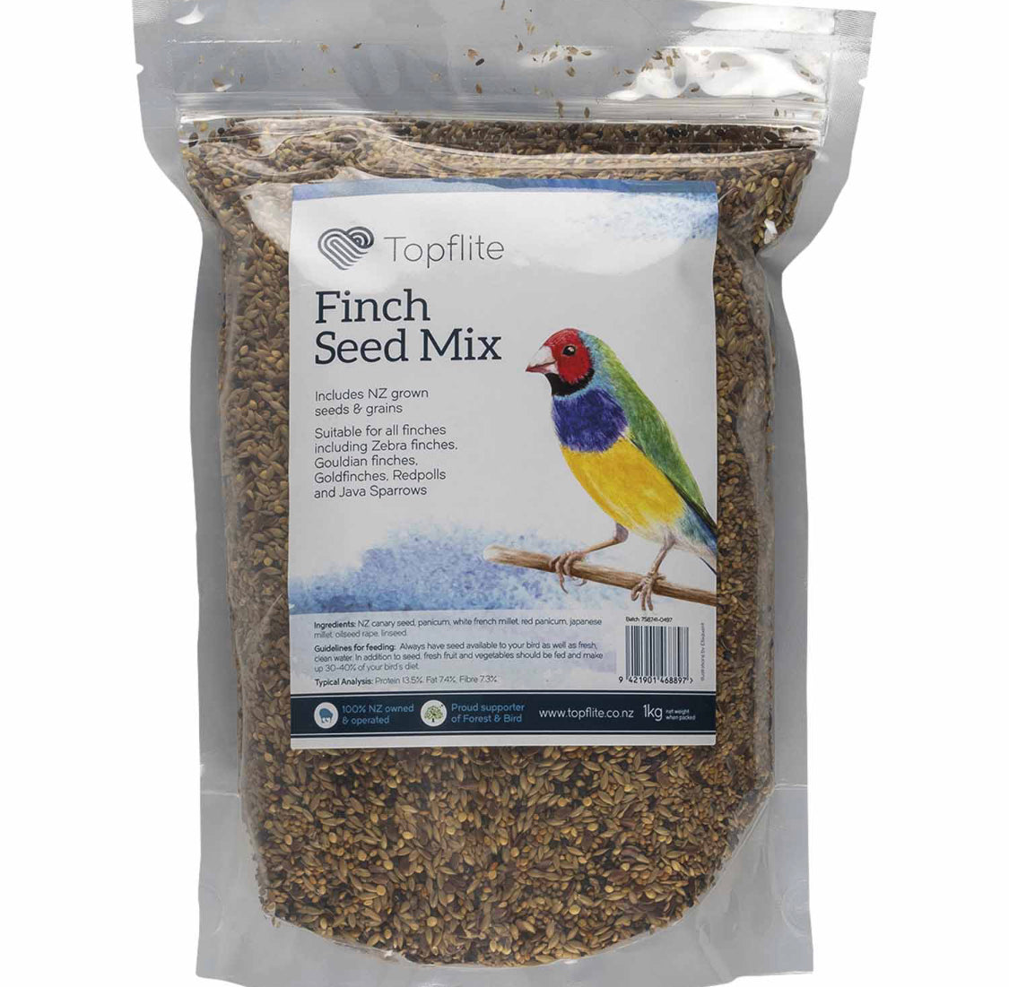 Topflite Finch Seed Mix 1kg – Pet Naturals